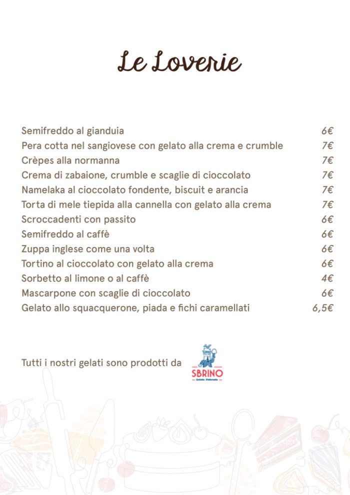 Menu dolci | Le Tradizioni di Nick Ristorante ad Alfonsine: Pizza ...